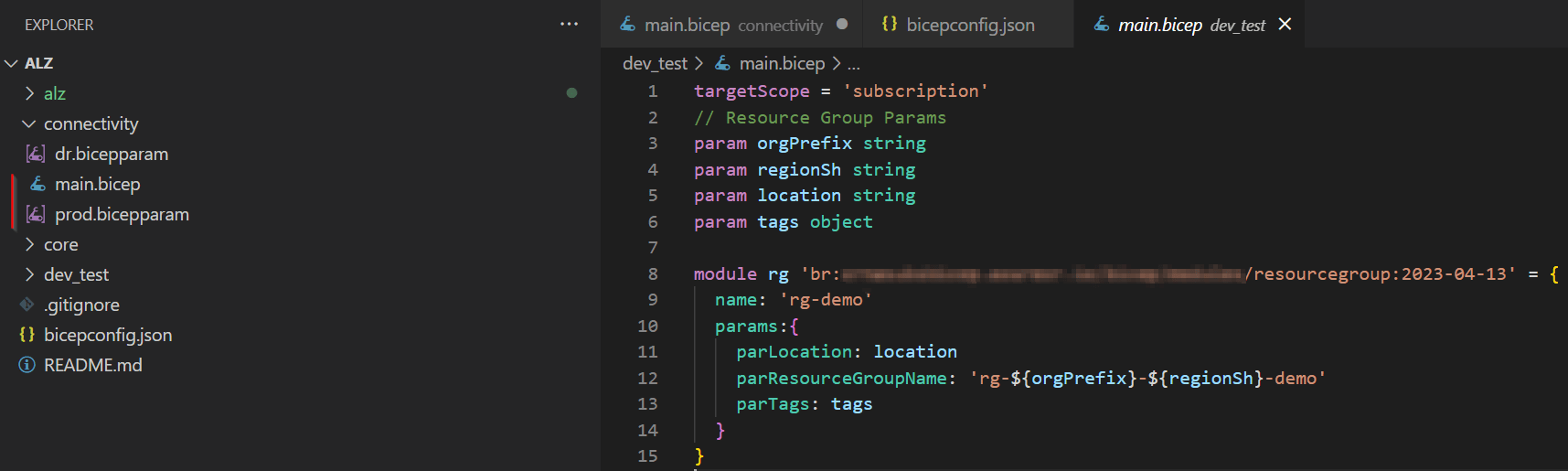 Using the new .bicepparam file! - Rios Engineer