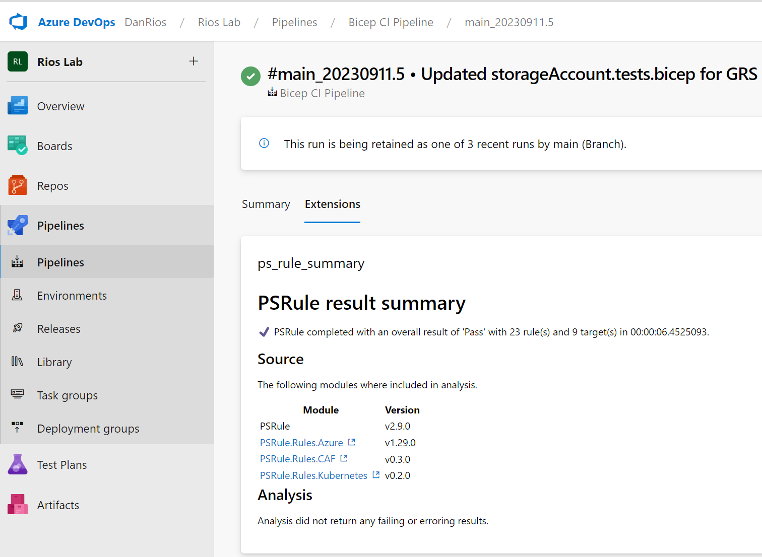 Bicep Modules With Psrule Testing Documentation Ci Pipeline