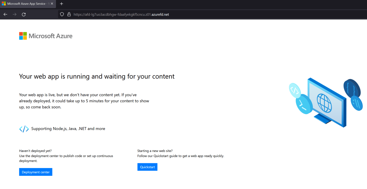 Seamlessly deploy Azure Front Door Premium with Private Endpoint to App ...