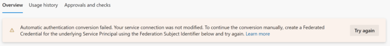 Fixing workload identity federation conversion failures in Azure DevOps ...