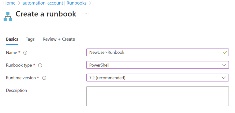 Automate Creating New Users With Azure Automation Runbooks Microsoft Forms And Logic Apps Rios